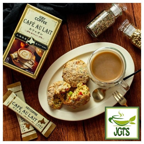 Key Coffee Cafe Au Lait Luxury Tailoring Instant Coffee 8 Sticks ...